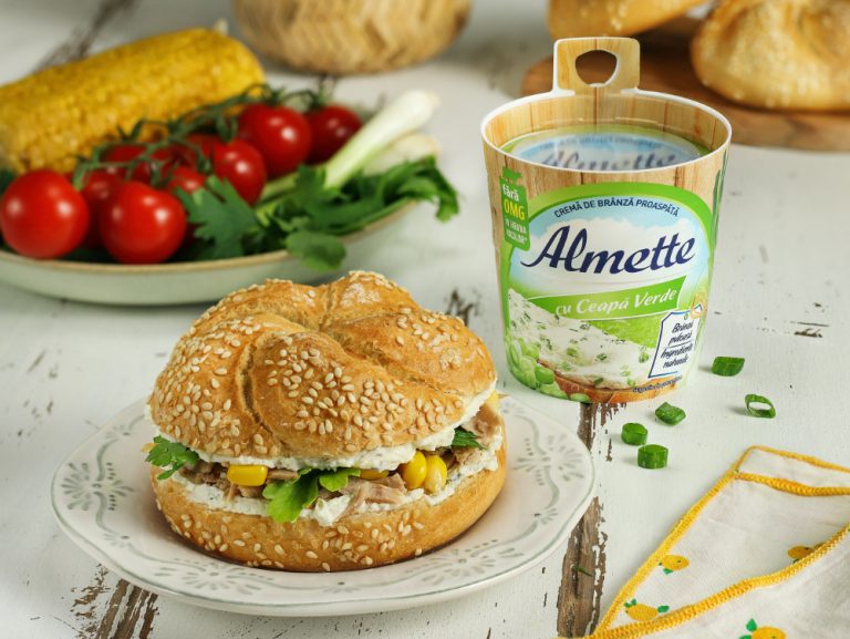 Sandwich toast puișor cu Almette cu Smântână + afine, pentru copii ...